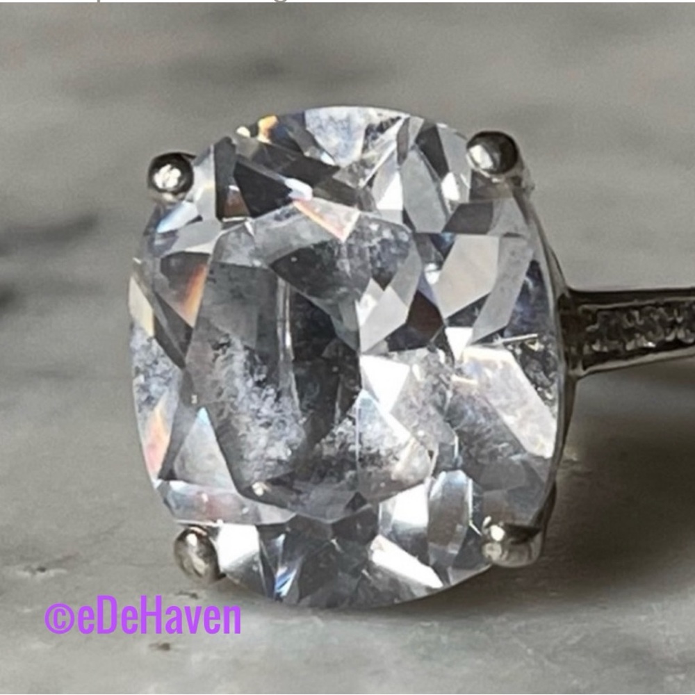 Huge Cushion Cut Cz - .925 Ring - Gem